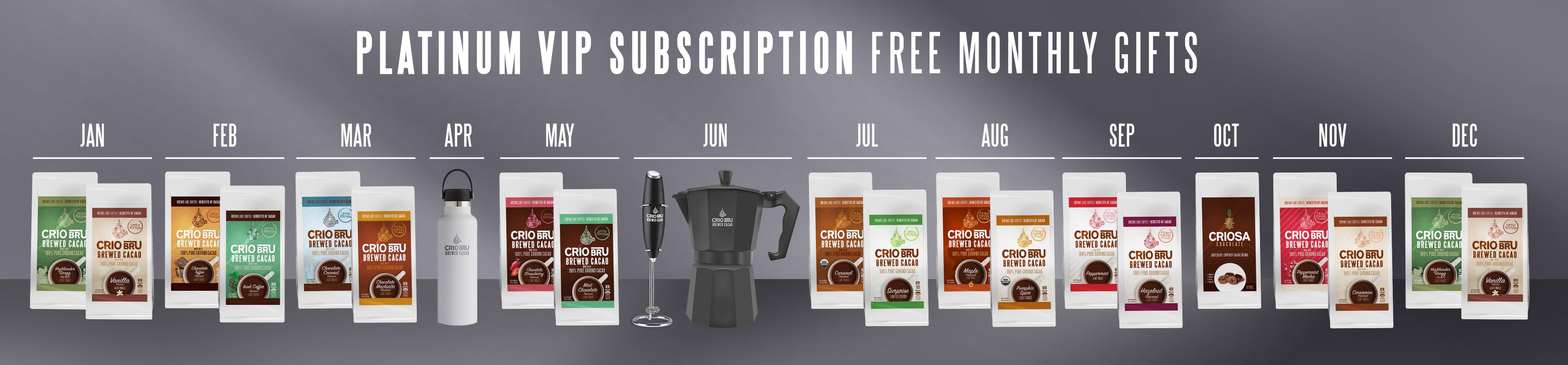 Platinum VIP 48oz (3lb) Subscription + Free Monthly Gift – Crio Bru